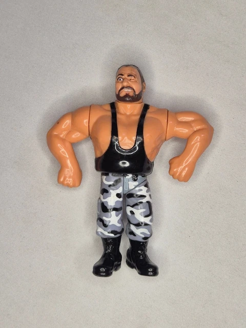 FIGURINE VINTAGE CATCHEUR Bushwacker Butch WWF HASBRO 1990 Titan sport ...