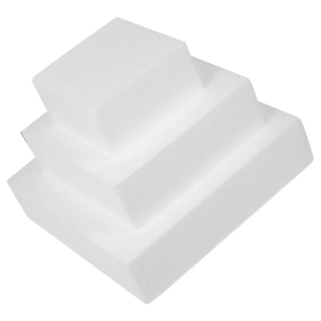 3 PCS CARRÉ Polystyrène Modèle De Gâteau En Mousse Décoration DIY EUR ...