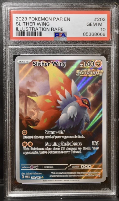 POKÉMON PAR PARADOX Rift Slither Wing Illustration Rare IR 203/182 PSA ...