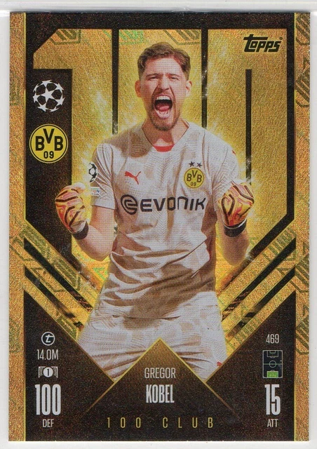 TOPPS MATCH ATTAX 2024/2025 Gregor Kobel 100 Club Card £1.30 - PicClick UK