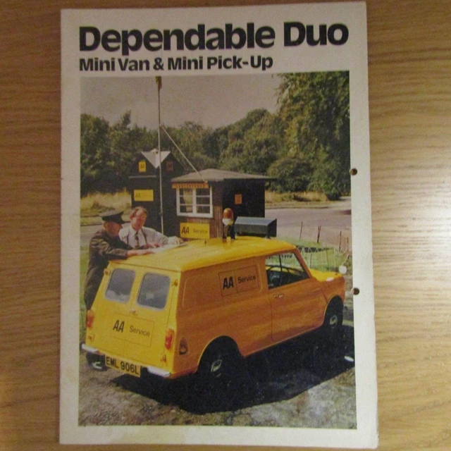 AUSTIN MORRIS BRITISH Leyland MINI Van Pick-up Pickup UK Market ...