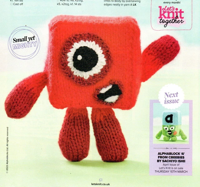 Numberblocks Knitting Pattern FOR SALE! - PicClick UK