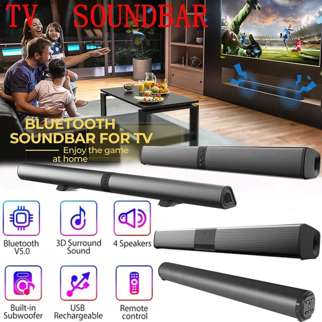 SOUND BARS FOR TV Detachable Bluetooth 5.3 Speaker Soundbar Bass Home ...