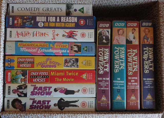 12 BBC COMEDY VHS Videos - Fawlty Towers, Fast Show, Only Fools & more ...
