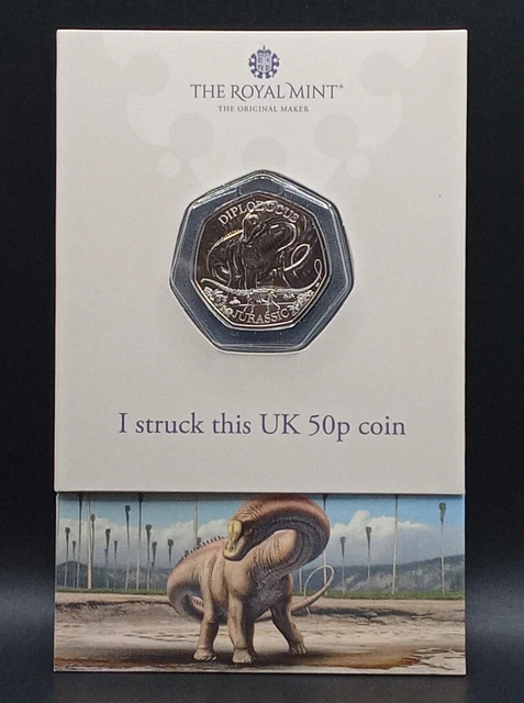 2024 ROYAL MINT Strike Your Own Dinosaur 50p Coin - Diplodocus. b £22. ...