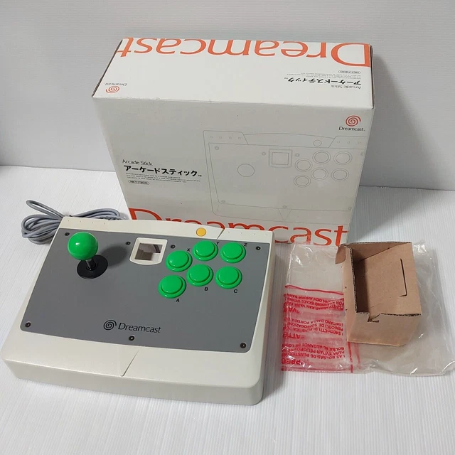 SEGA DREAMCAST DC Arcade Stick Controller HKT-7300 with box works fine ...