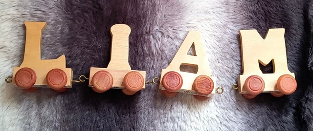 LETRAS CON NOMBRE de madera para niños LIAM ortografía LIAM, temática ...