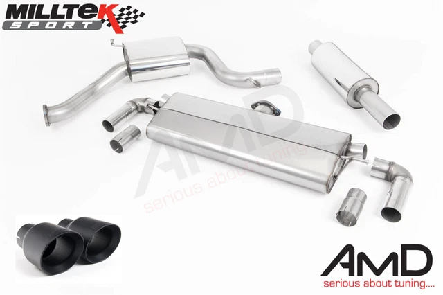 MILLTEK VW GOLF MK7.5 GTi Cat Back Resonated Black Trims SSXVW496 £ ...