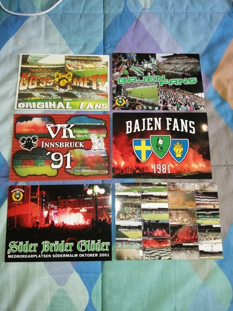 BLOCCO 6 CARTOLINE Ultras Curva Hooligans Acab 1312 Calcio No Sciarpa ...