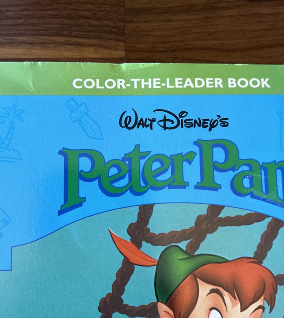 RARE VINTAGE DISNEY Peter Pan Color-the-Leader Coloring Book 1997 £7.83 ...