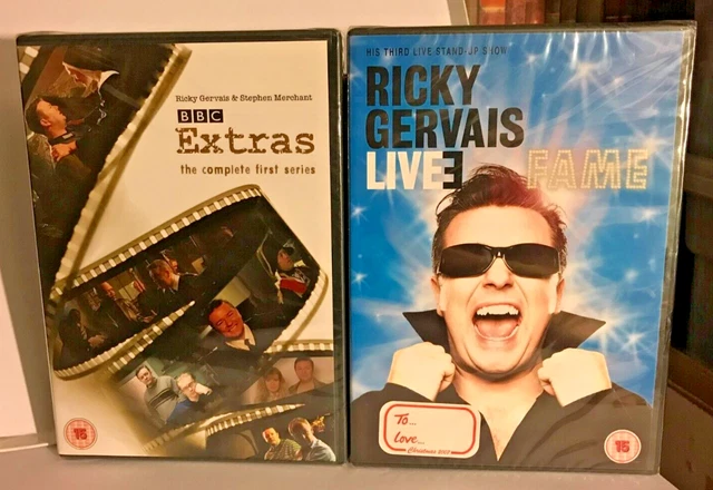 NEW + SEALED RICKY GERVAIS bundle: BBC Extras (Series 1) + Live 3 ...