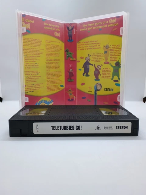 TELETUBBIES - GO! (2001) VHS Video Tape PAL ABC Kids BBC Get up and Go ...