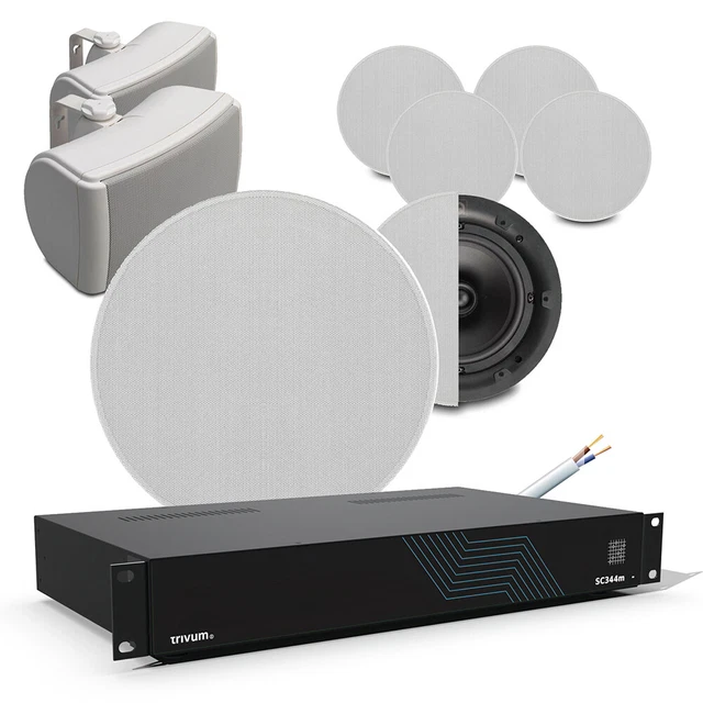 4-ZONE SMART HOME Sound System - Ceiling & Garden Speakers for Music ...