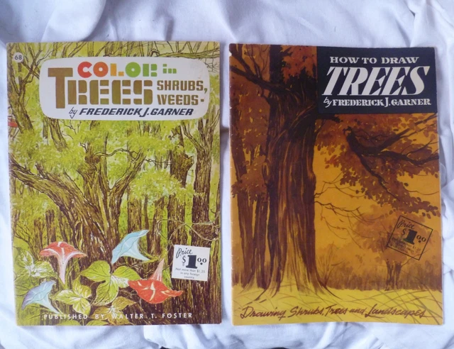 2 X HOW to Draw Trees Shrubs Weeds Frederick J Garner £30.00 - PicClick UK