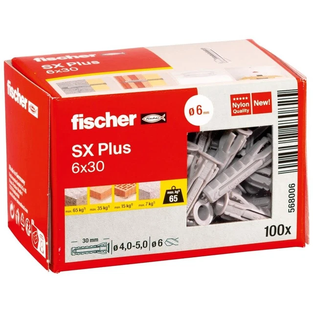 FISCHER PLUG SX Plus 6 X 30 NEW £5.49 - PicClick UK