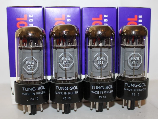 QUAD ASSORTIS TUNG Sol 6V6GT Tubes, Tout Neuf en Boîte EUR 173,34 - PicClick FR