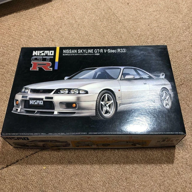FUJIMI NISMO NISSAN SKYLINE GT-R V-Spec R33 Model Kit Vintage #11300 ...