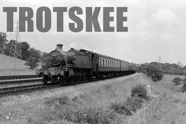 LARGER NEGATIVE BR British Railways Steam Loco 4150 Class 5101 Newton ...