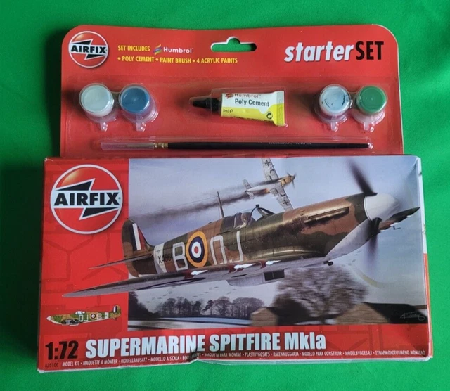 AIRFIX SUPERMARINE SPITFIRE MK.1A MODEL AIRCRAFT 1/72 mk1a starter set £10.00 - PicClick UK