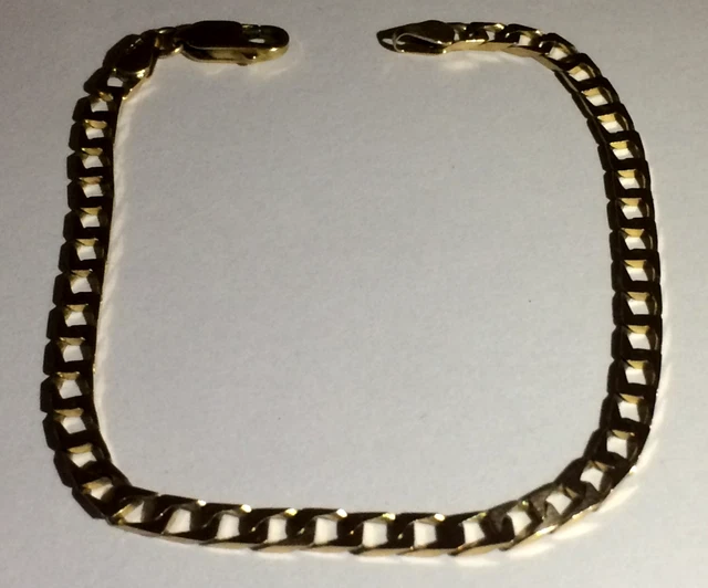 9CT YELLOW GOLD Curb Link Bracelet, 4.18.Grams, Not Scrap. Sheffield ...