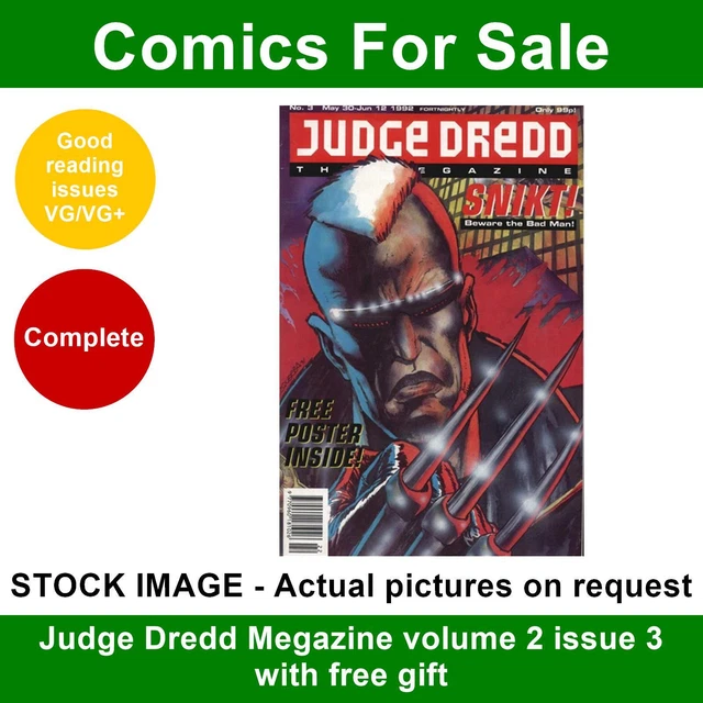 JUDGE DREDD MEGAZINE volume 2 issue 3 with free gift comic - VG/VG+ - 1992 EUR 7,11 - PicClick IT