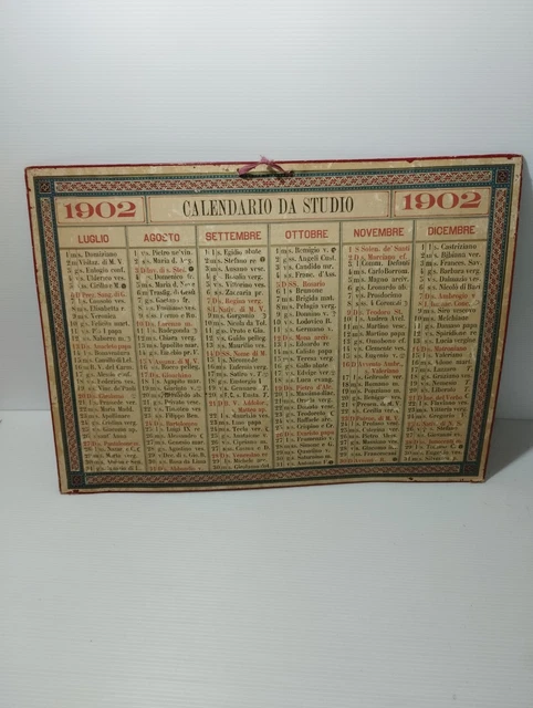 CALENDRIER DE STUDIO Année 1902 D'Origine Lire la Description EUR 73,08 ...