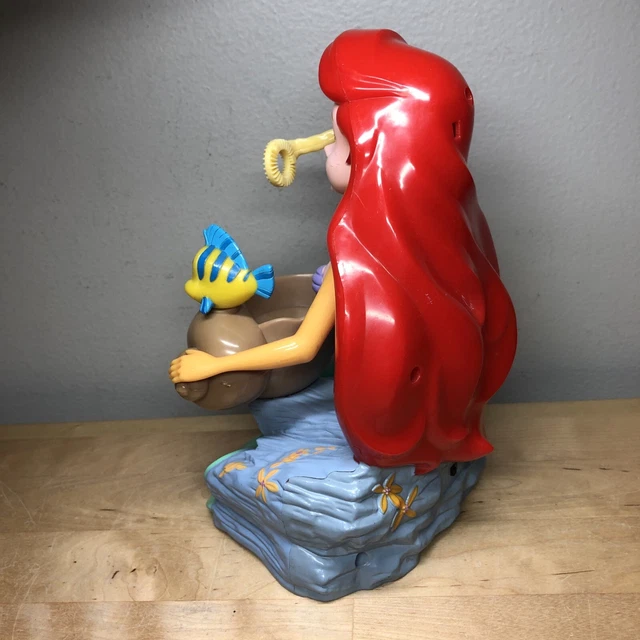 DISNEY PRINCESS ARIEL w Flounder The Little Mermaid Bubble Blower ...