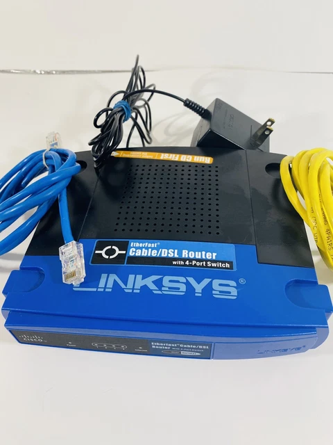 LINKSYS BEFSR41 4-PORT 10/100 Wired Router (BEFSR41 v4) with power cord ...