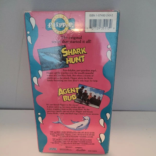 FLIPPER THE ORIGINAL Tv Series 2 Episodes Shark Hunt & Agent Bud Vhs ...