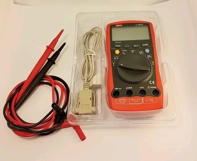UNI-T UT60A DIGITAL multimeter; RS232C; LCD; VDC: 40mV,400mV,4V,40V ...