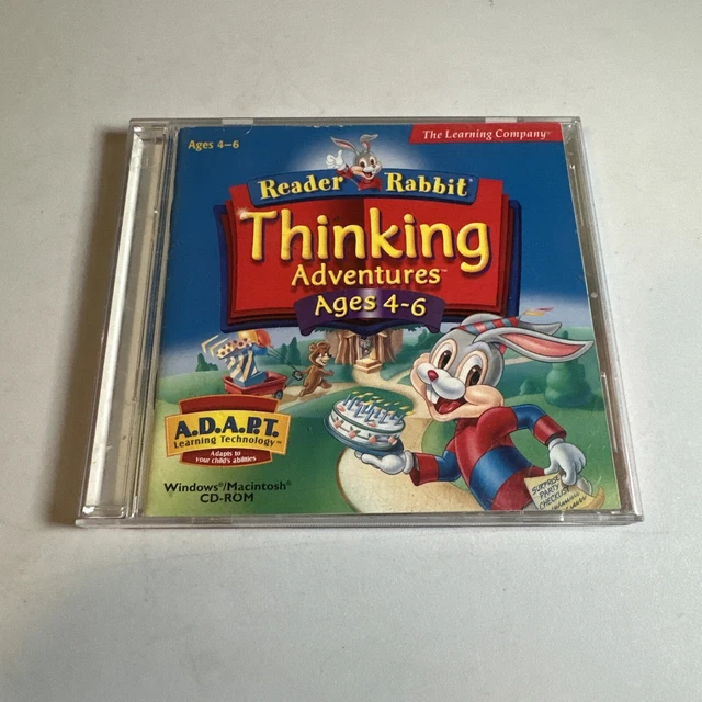 READER RABBIT THINKING Adventures Ages 4-6 PC Game $20.00 - PicClick