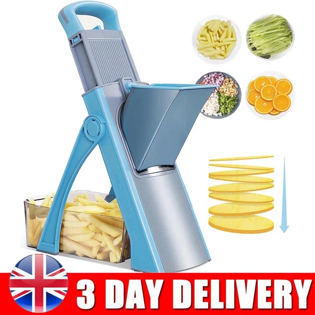 SAFE MANDOLINE VEGETABLE Slicer Adjustable Vegetable Chopper Mandolin ...