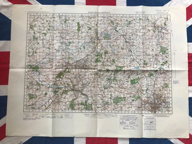 OLD WOLVERHAMPTON WARTIME Map 1940 War Revision OS Sheet 61 £6.00 ...
