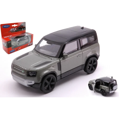 LAND ROVER DEFENDER 110 2020 METALLIC GREEN/BLACK ROOF cm11 Welly Auto ...