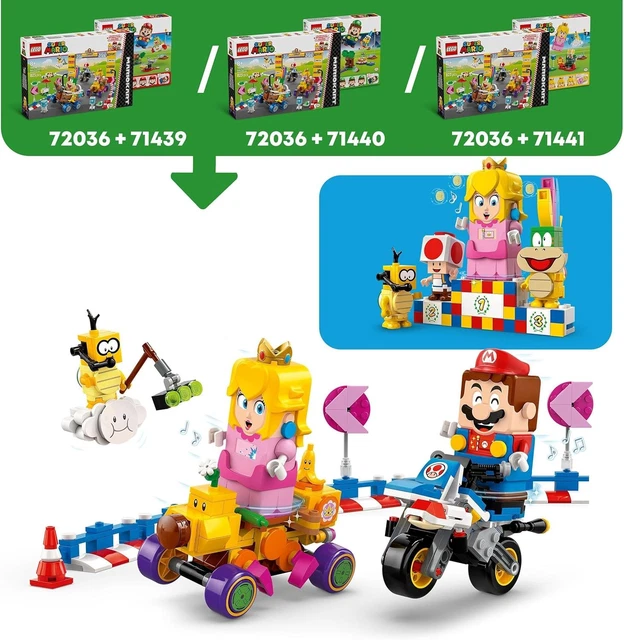 LEGO SUPER MARIO: Mario Kart– Baby Peach en grand prix–set, Nintendo ...