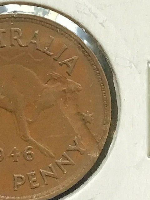 ERROR 1946 AUSTRALIAN HALF PENNY PLANCHET FLAW TO REVERSE $20.00 ...