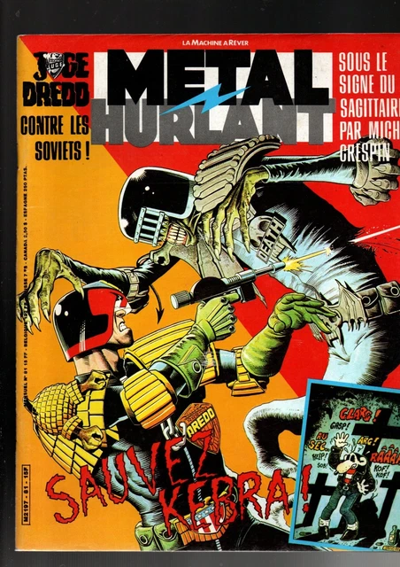 MÉTAL HURLANT N°81. Éditions Humanoïdes associés. 1982. JUGE DREED ...
