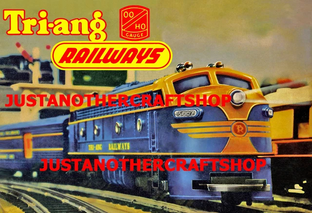 TRIANG RAILWAYS 1959 Catalogue Cover A3 Size Poster Advert Shop Sign ...