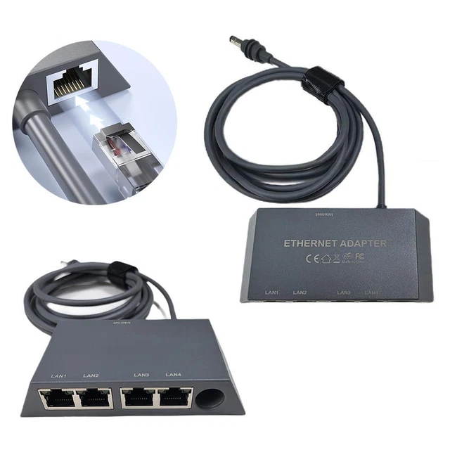 FOR STARLINK GEN3 Ethernet Gigabit Four Port Adapter RJ45/MINI Ethernet ...