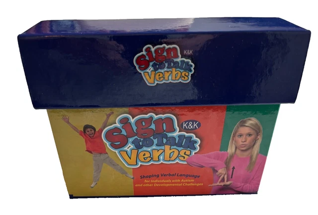 K-SLP K&K SIGN to Talk Verbs Actions Speech Sign Language Flash Cards ...