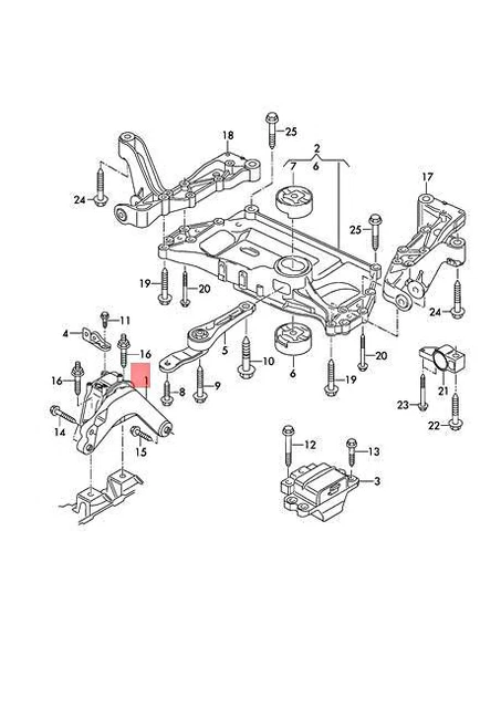 GENUINE AUDI RS3 Sportback Lim. 8PA Engine Mounting 8P0199262 EUR 513 ...