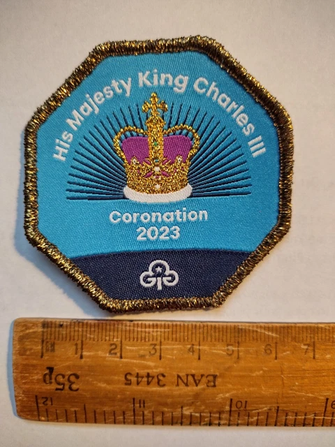 GIRLGUIDING HIS MAJESTY King Charles III Coronation 2023 cloth badge ...