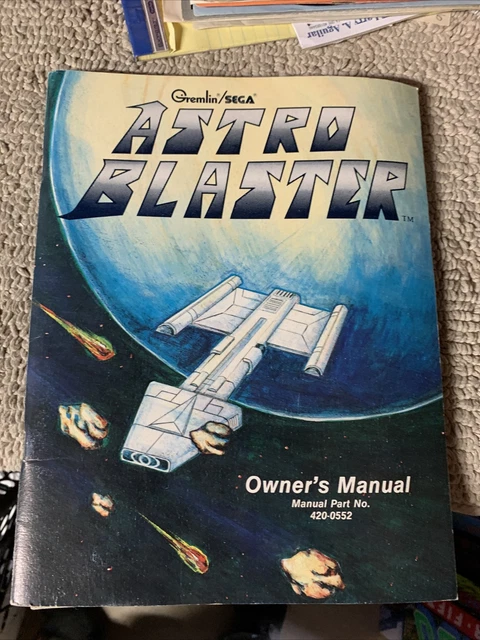 ASTRO BLASTER SEGA With Schematics ORIGINAL owners manual ARCADE Video ...
