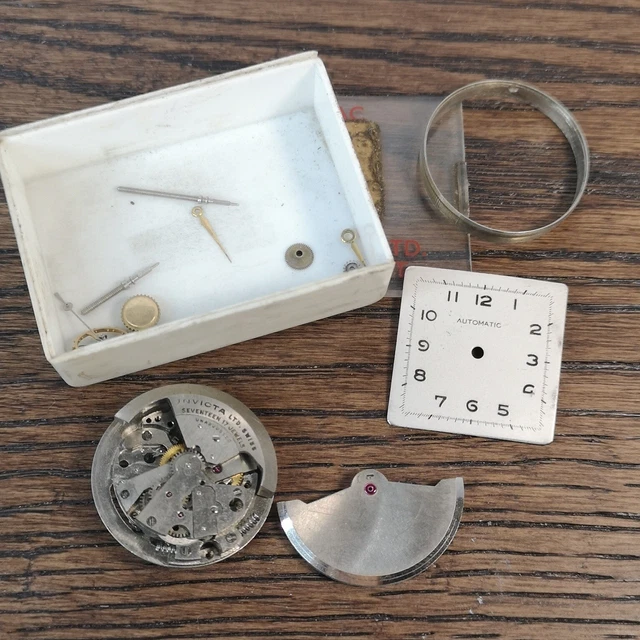 VINTAGE AUTOMATIC WATCH Movement Parts, Including Invicta Bumper ...