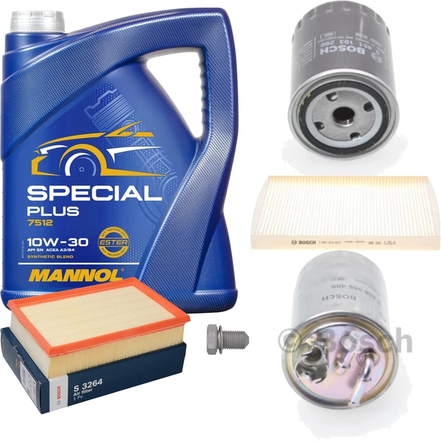 BOSCH INSPECTION SET 5L mannol Special Plus 10W-30 pour Siège De Ibiza ...