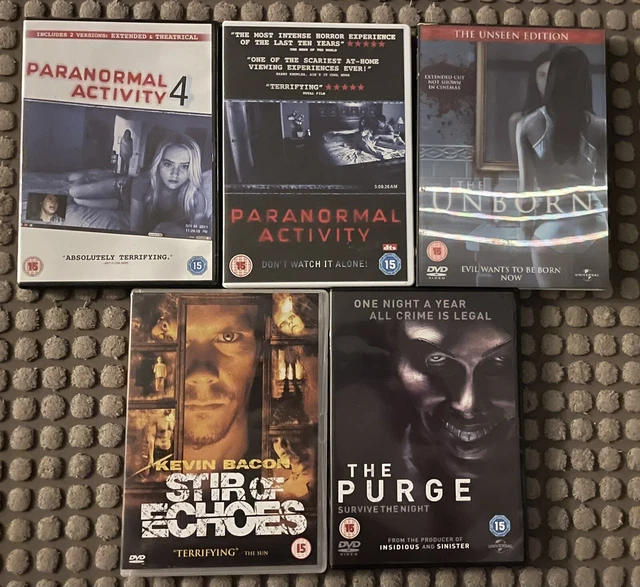 HORROR DVDS PARANORMAL Activity, The Unborn, The Purge EUR 5,86 ...