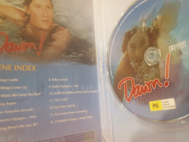 DAWN! RARE DVD Joy Cavill Australian Olympic Swimmer Documentary Drama ...