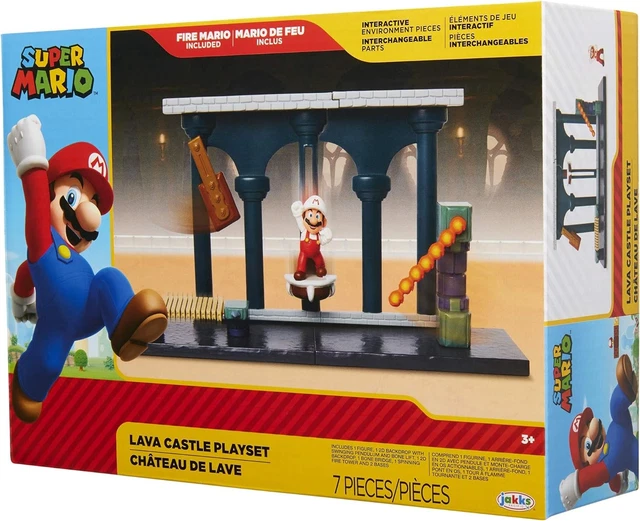 NINTENDO SUPER MARIO Lava Castle Playset with 2.5" Figure Lava Castle ...