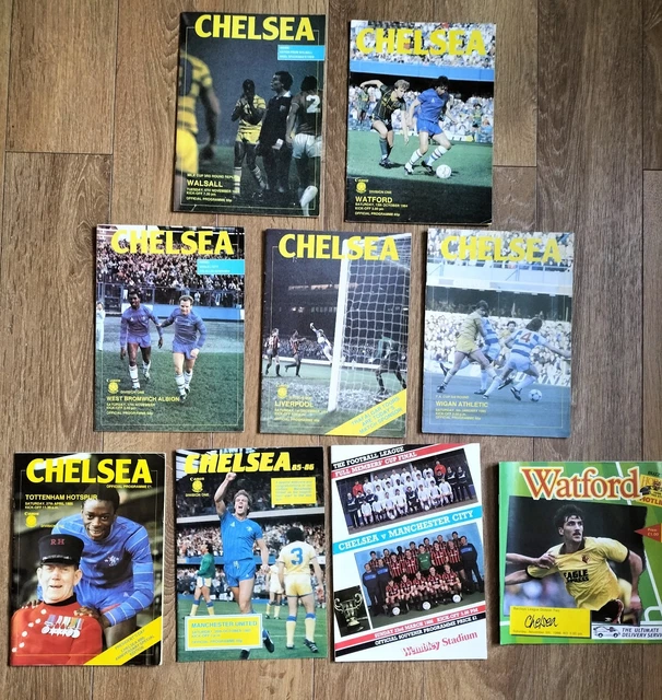 9 CHELSEA FC Football Programme Bundle 1980'S, 1984-1988 £3.81 ...