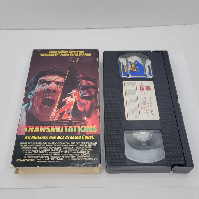 TRANSMUTATIONS (1986) VHS 1988 Vestron Video RARE Horror Clive Barker £ ...